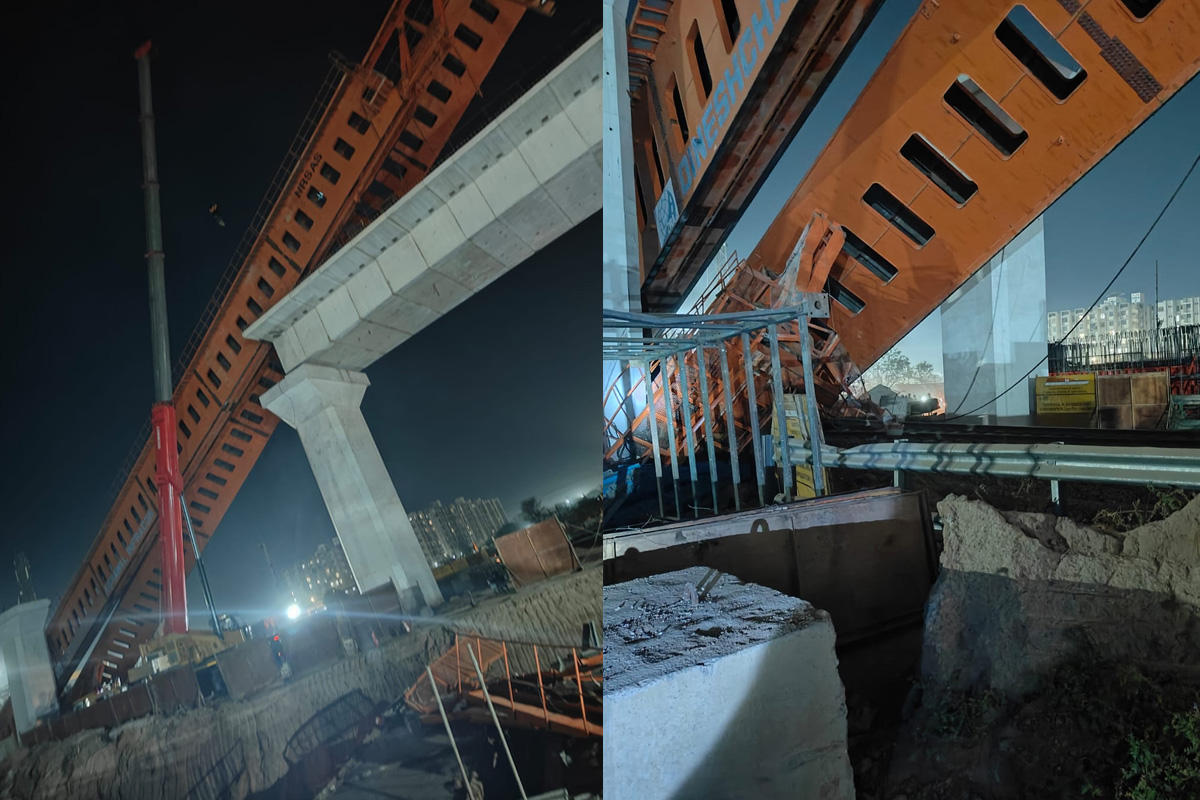 Crane Collapses Amid Bullet Train Work in Ahmedabad, Disrupting Rail ...